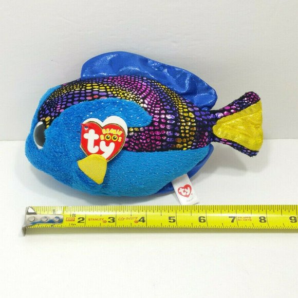 Ty | Toys | Ty Beanie Boos Aqua Fish Beanbag Plush 367be3m | Poshmark